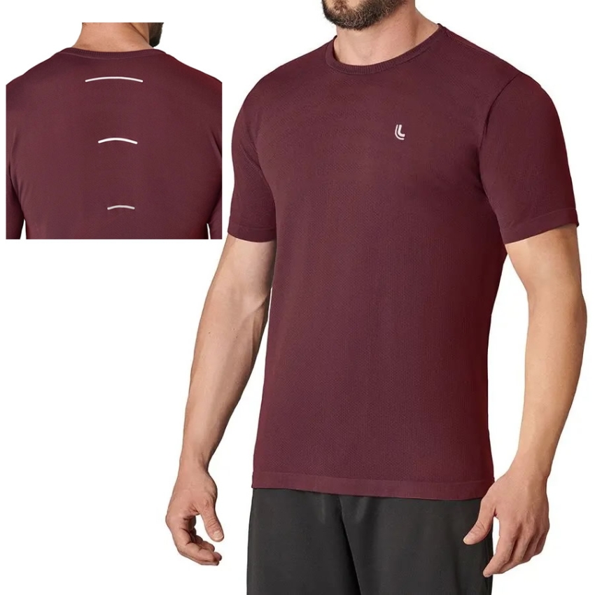 Camiseta Lupo Sport AM Seamless Free Vinho - Masculina - Top Radical