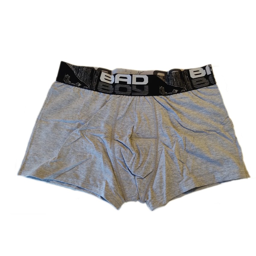 Cueca Boxer Bad Boy Cotton BB1.22 Cinza - Top Radical