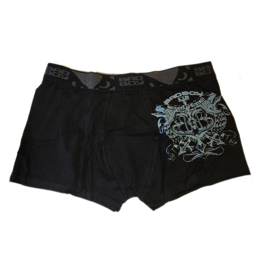 Cueca Boxer Bad Boy Cotton com Silk BB1.11 Preta - Top Radical